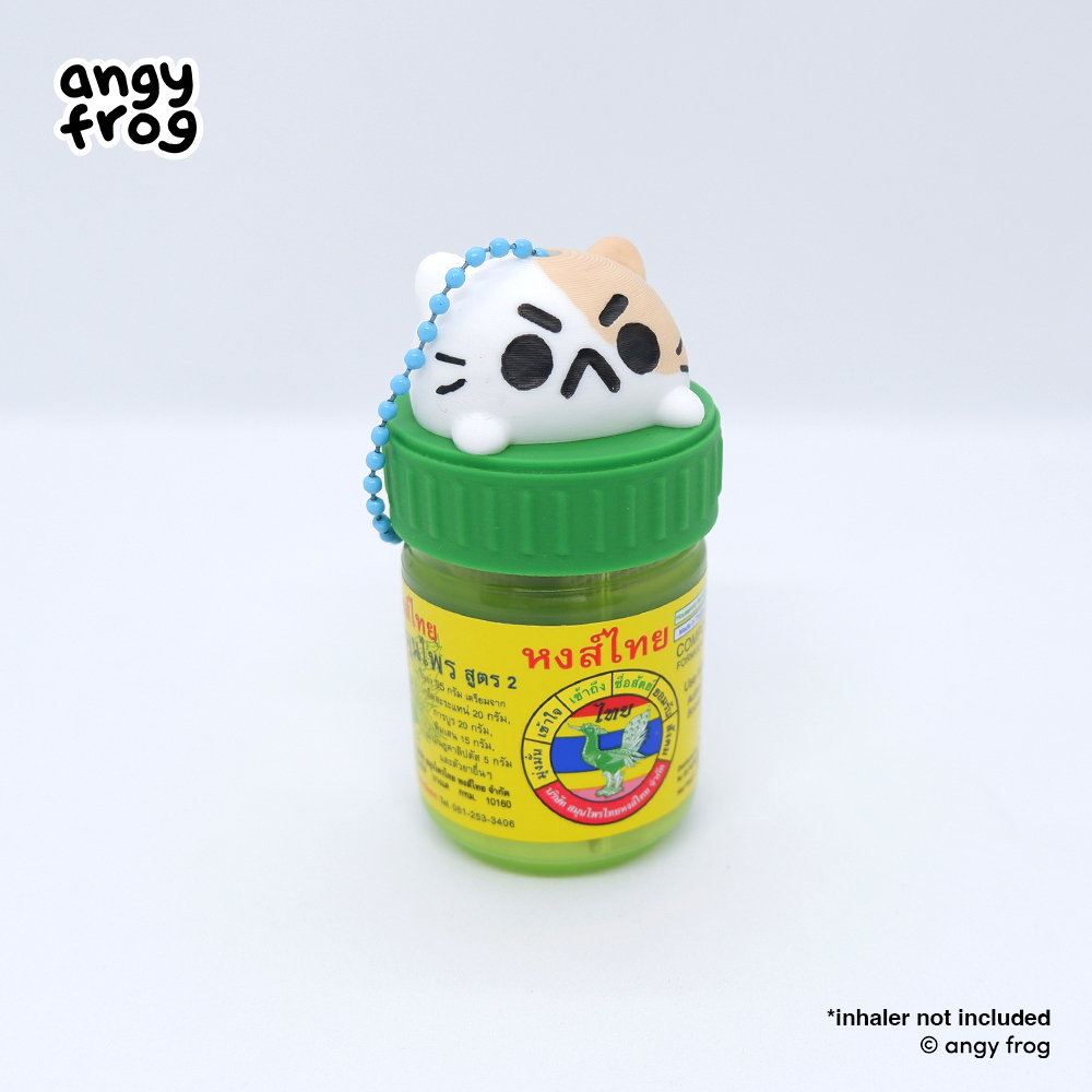 Angy Frog | Angy Cat yadom cap keychain (inhaler not included) | Shopee ...