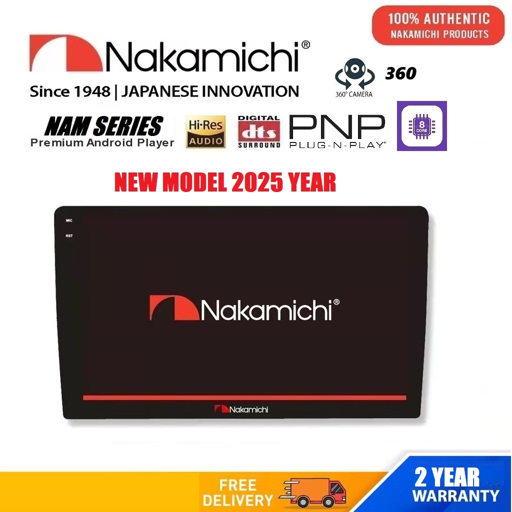 Nakamichi Android 12 Version - HD Android Player DSP Bluetooth EQ ...