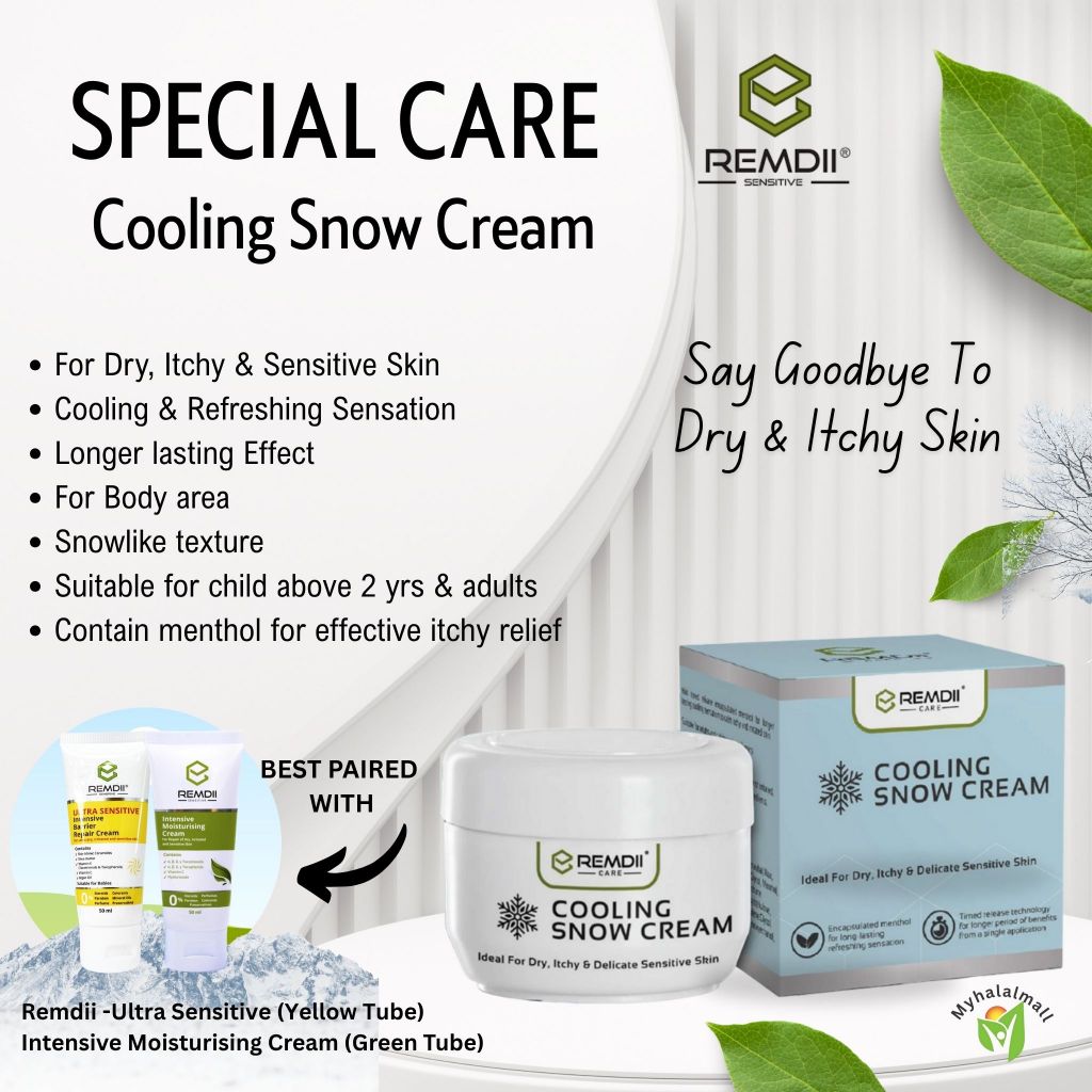 REMDII COOLING Snow Cream 30gm Krim Ekzema, Sensitive Skin, Rashes ...