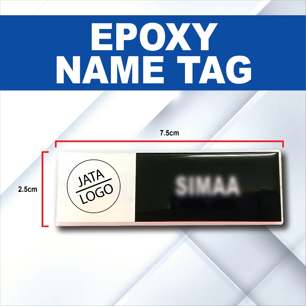 EPOXY NAME TAG PENJAWAT AWAM + JATA/LOGO WITH PIN / MAGNET / PVC MAGNET ...