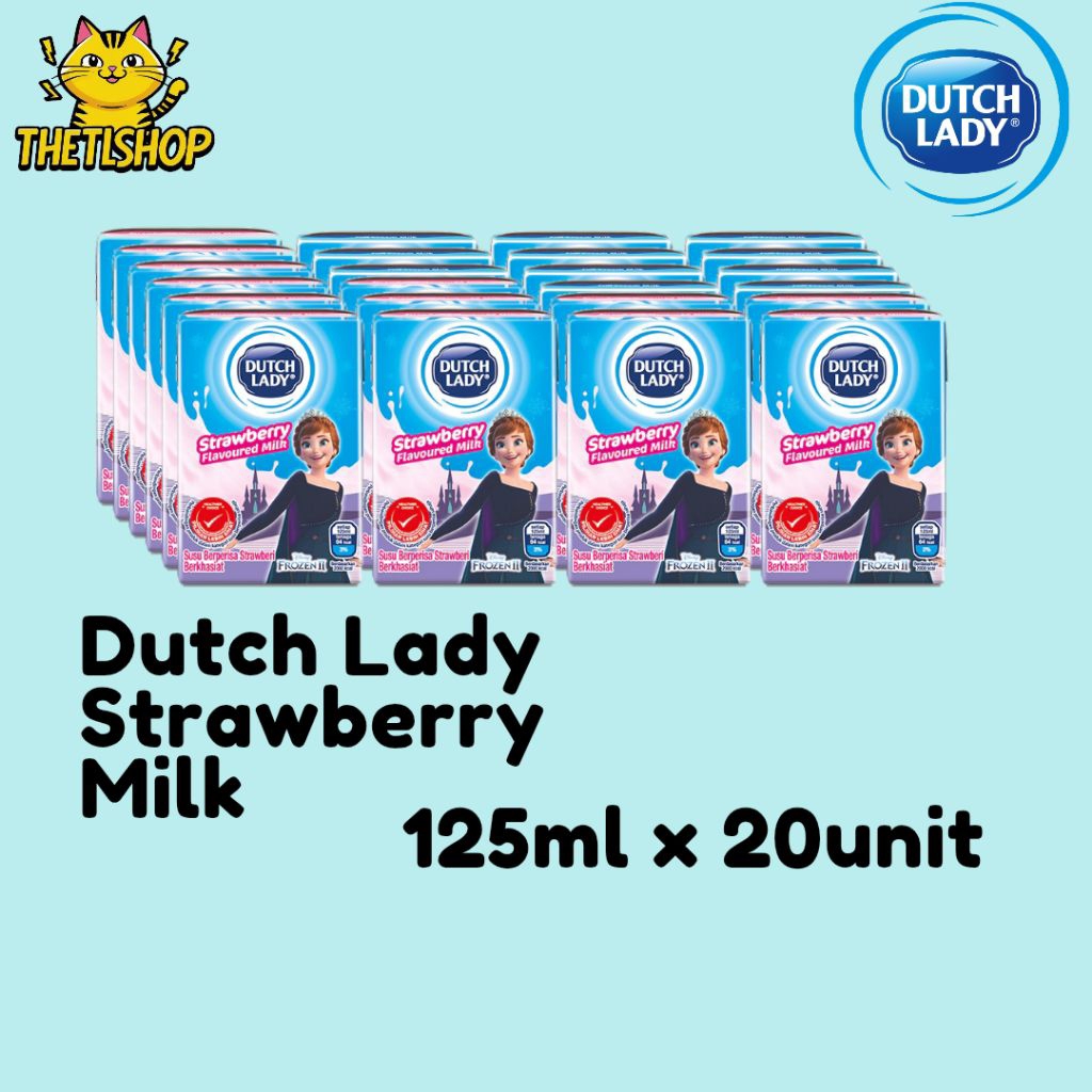 Dutch Lady Strawberry Milk UHT 125ml X 20unit | Shopee Singapore