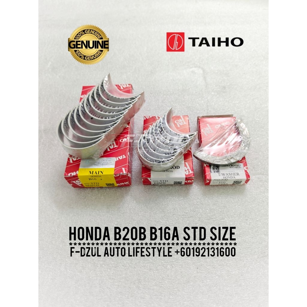 Taiho Engine Bearing Honda B16A B20B VTEC STD Size | Shopee Singapore