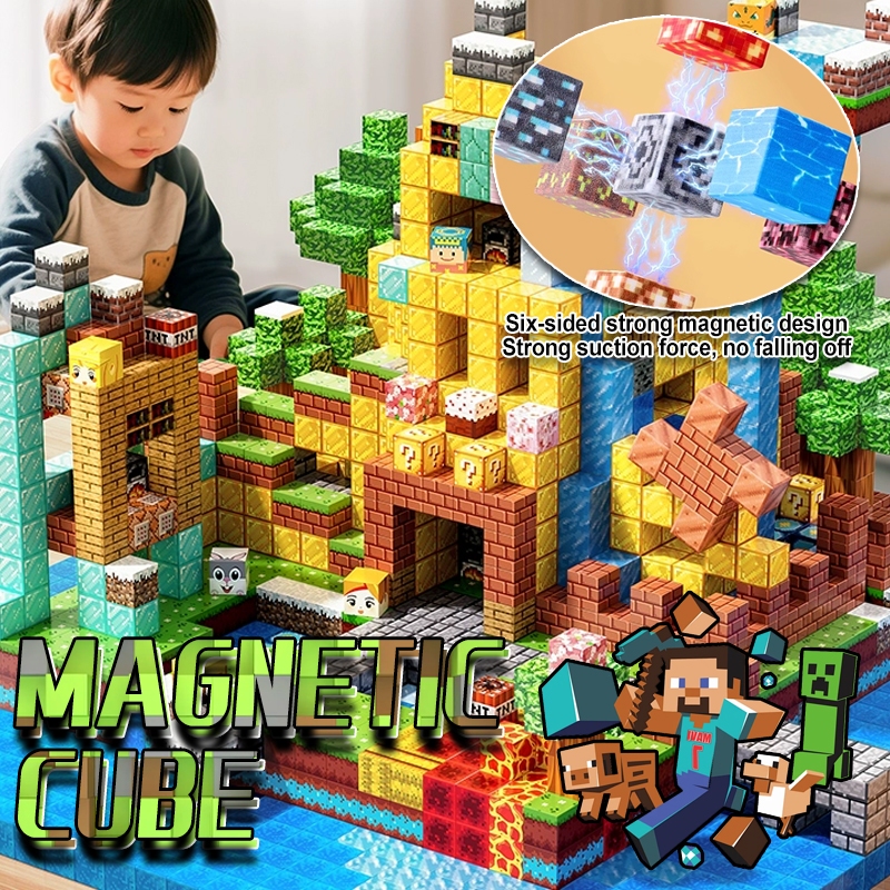 200PCS My World Minecraft Creative Magnetic Cube Building Blocks MC ...