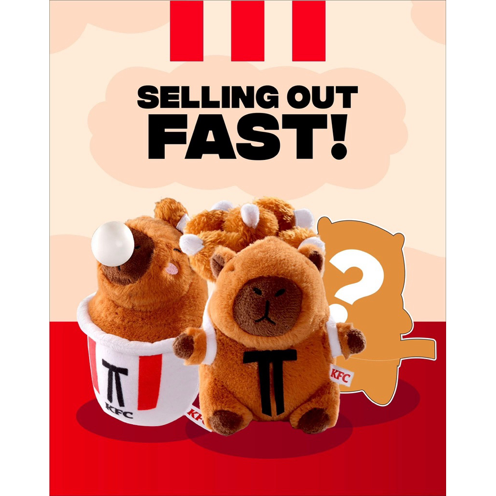 KFC Kepcibara Capybara Plush Toy 2025 – Limited Edition Blind Box ...