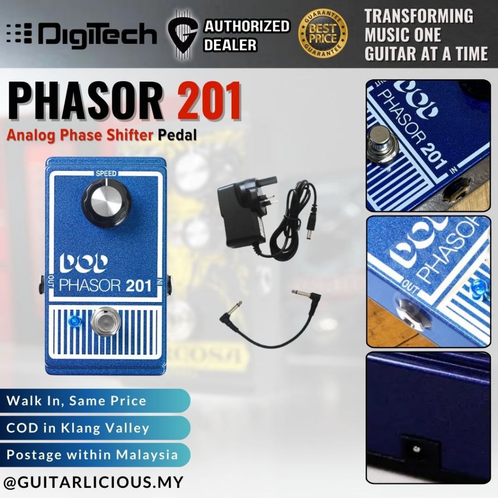 DigiTech DOD Phasor 201 Analog Phase Shifter Guitar Effect Pedal ( DOD ...