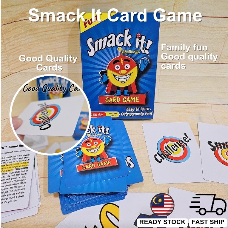 Smack It Card Game Fast-Paced Fun Family Boardgame Party Games Snap ...