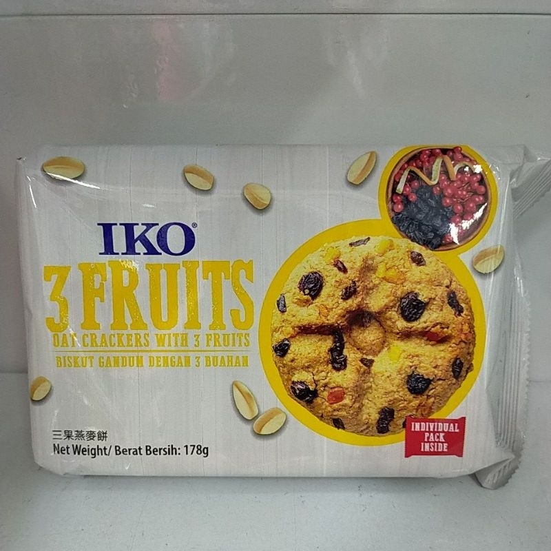 IKO 3 Fruits Oat Cracker With 3 Fruits -178g | Shopee Singapore