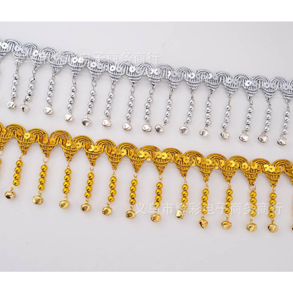 Sequin Tassel Lace Trim 10cm Dwecorative Fringe Ribbon Wedding Dress ...