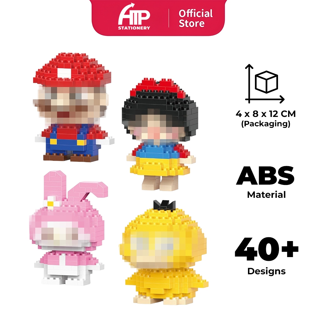 Mini Cute Cartoon Tiny Block DIY Series Nano Puzzle Cute Micro Building ...