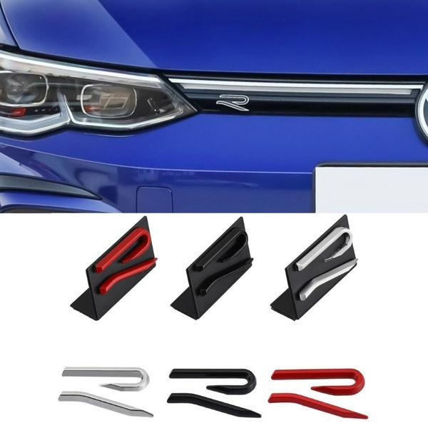 Car Stickers R Racing Logo Emblem Decals Front Hood Grille for VW ...