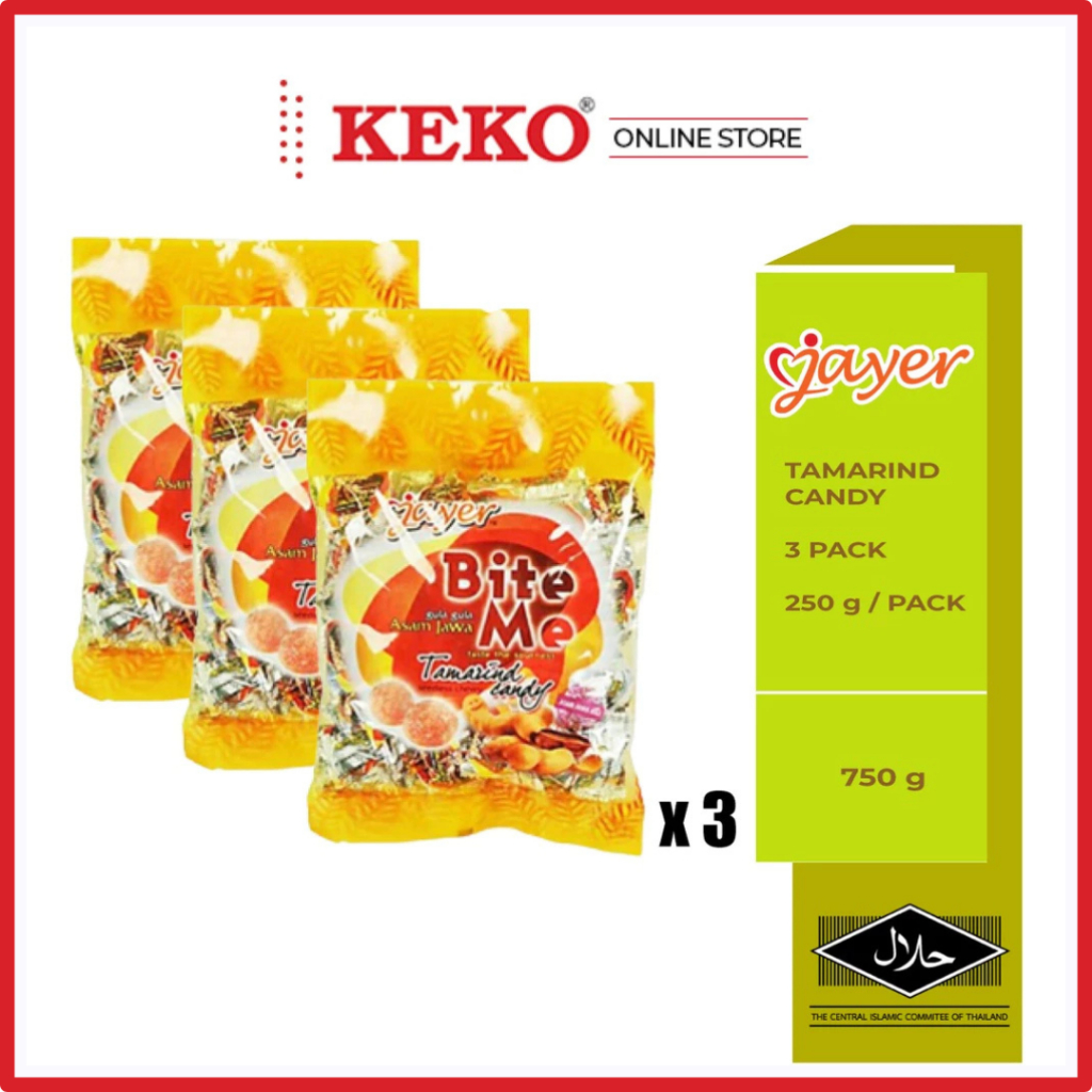 HALAL Jayer Tamarind Candy - Sour Candy - (Bundle) Gula-gula Asam Jawa ...