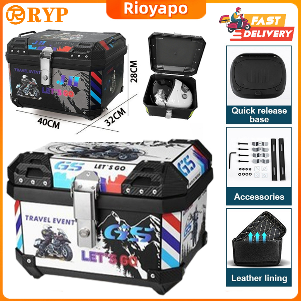 Top Box Motorcycle Lc135 Y15zr 45L Motorcycle Box Storage Top Box Extra ...