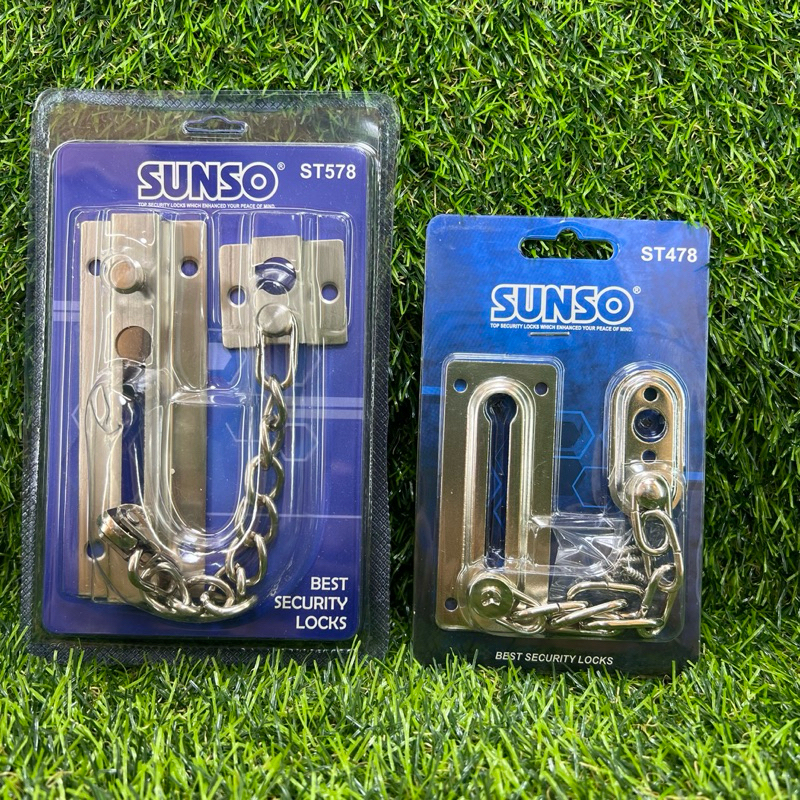 SUNSO Door Chain Guard Bolt Slide Bolt Front Door Safety Lock Anti ...