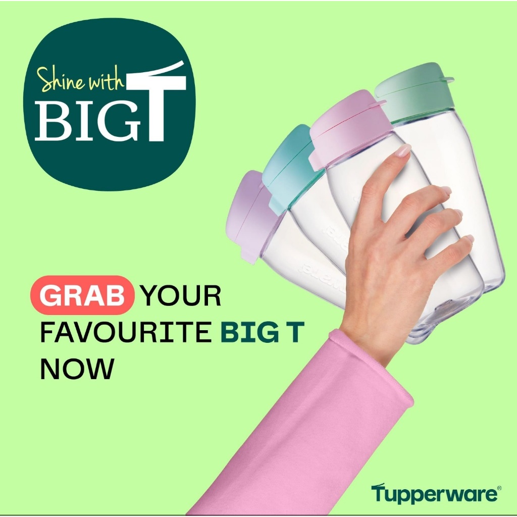 Tupperware Premium Eco Bottle (1) 550ml + BIG T Pouch (1) | Shopee ...