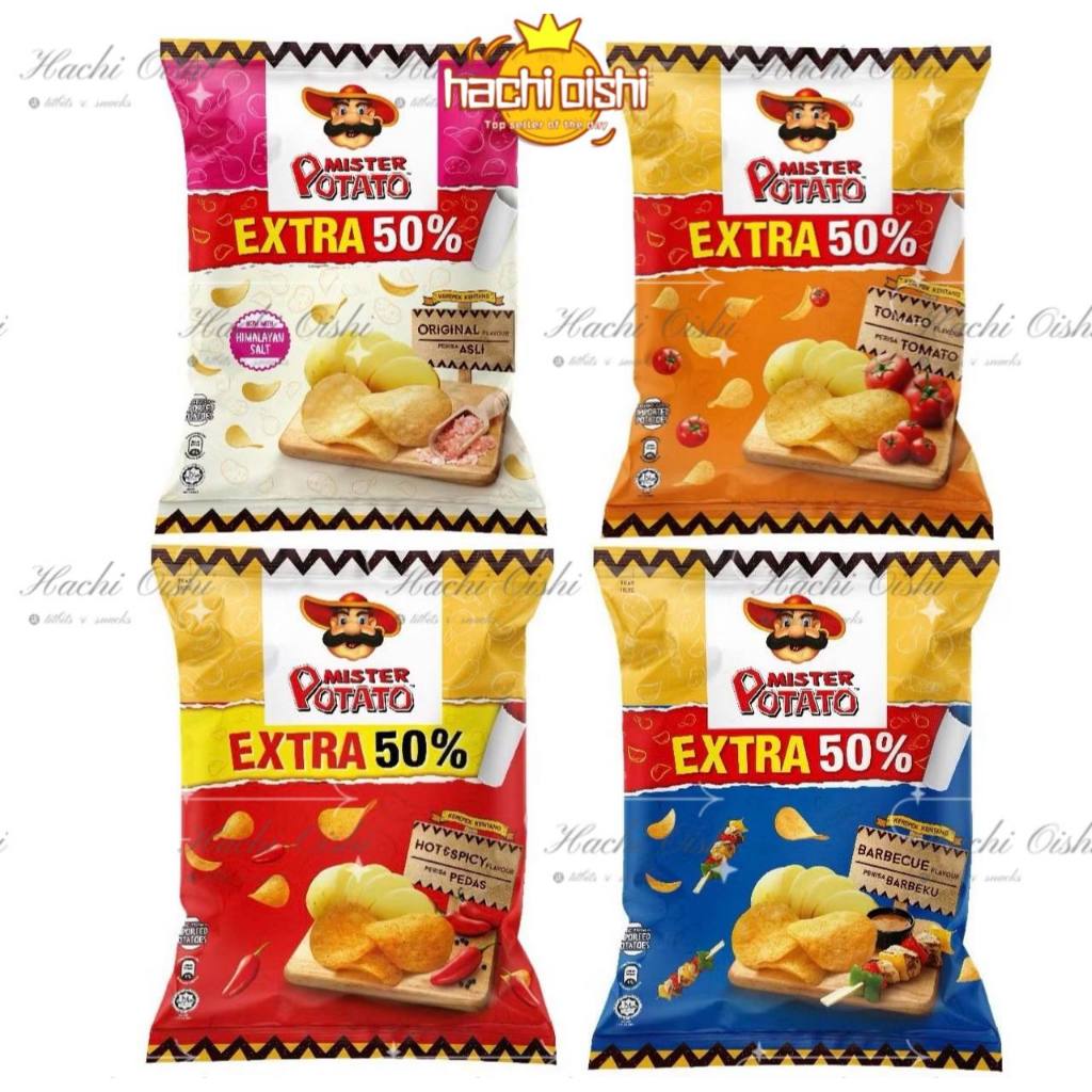 Mister Potato Chips EXTRA 50% 90g / 140g | Shopee Singapore