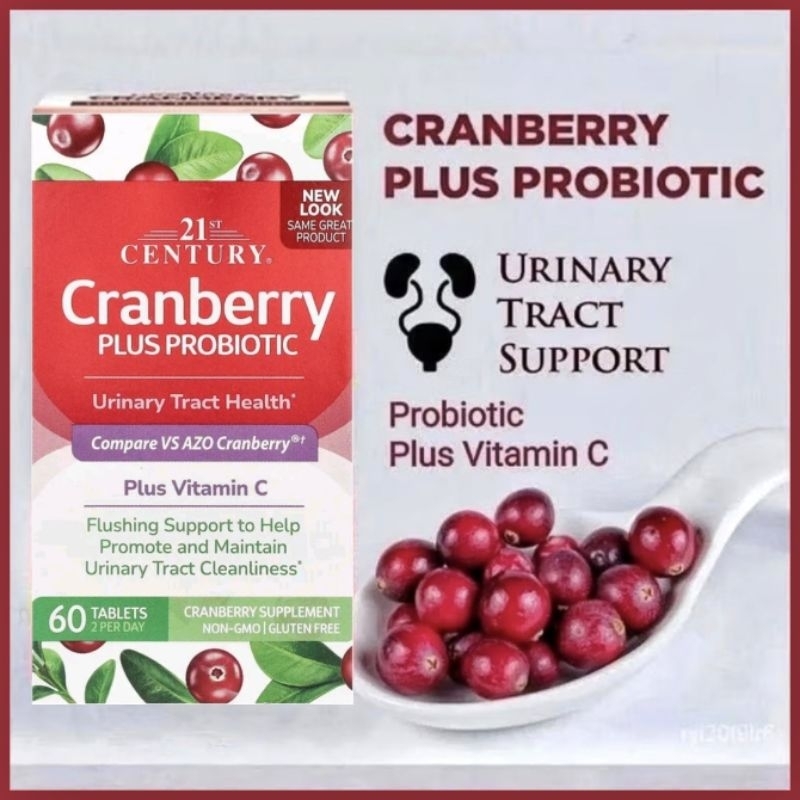 21st Century, Cranberry Plus Probiotic Urinary Tract Support, 60 ...