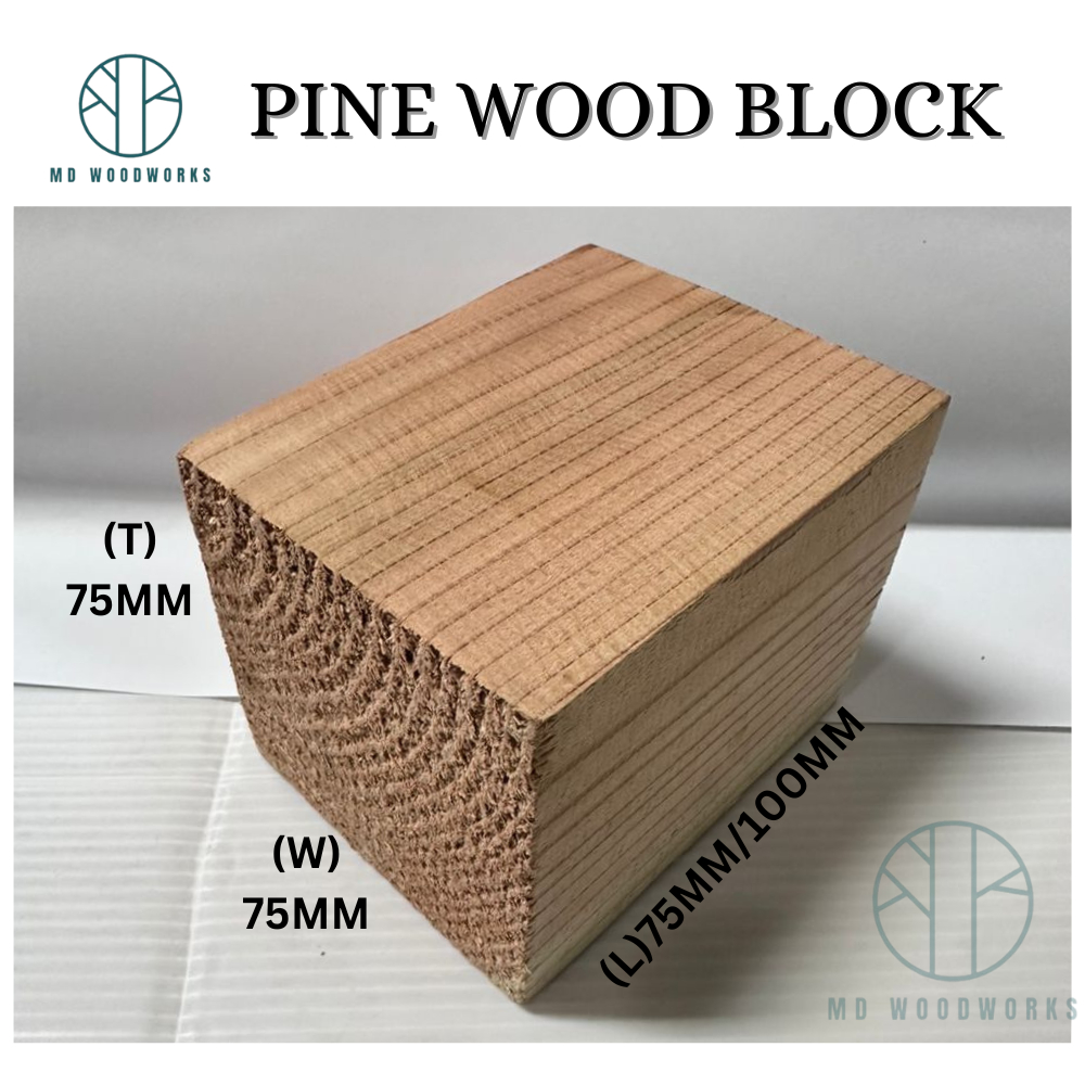 Pine Wood Block 75MM X 75MM | Shopee Singapore