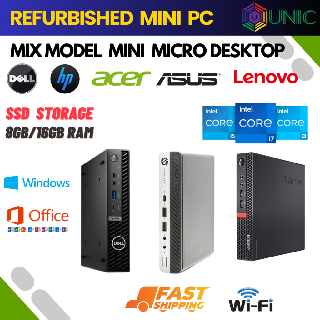 PC set / full set/Dell Mini Desktop AMD i5 i7 PC | Shopee Singapore