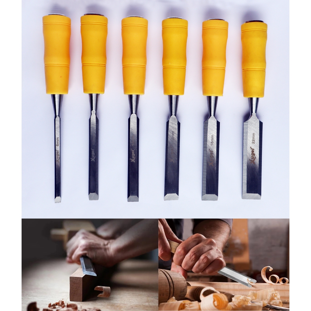 Wood Chisel 10mm to 22mm Steel Carpenter Knocking Wood Working Chisel ...