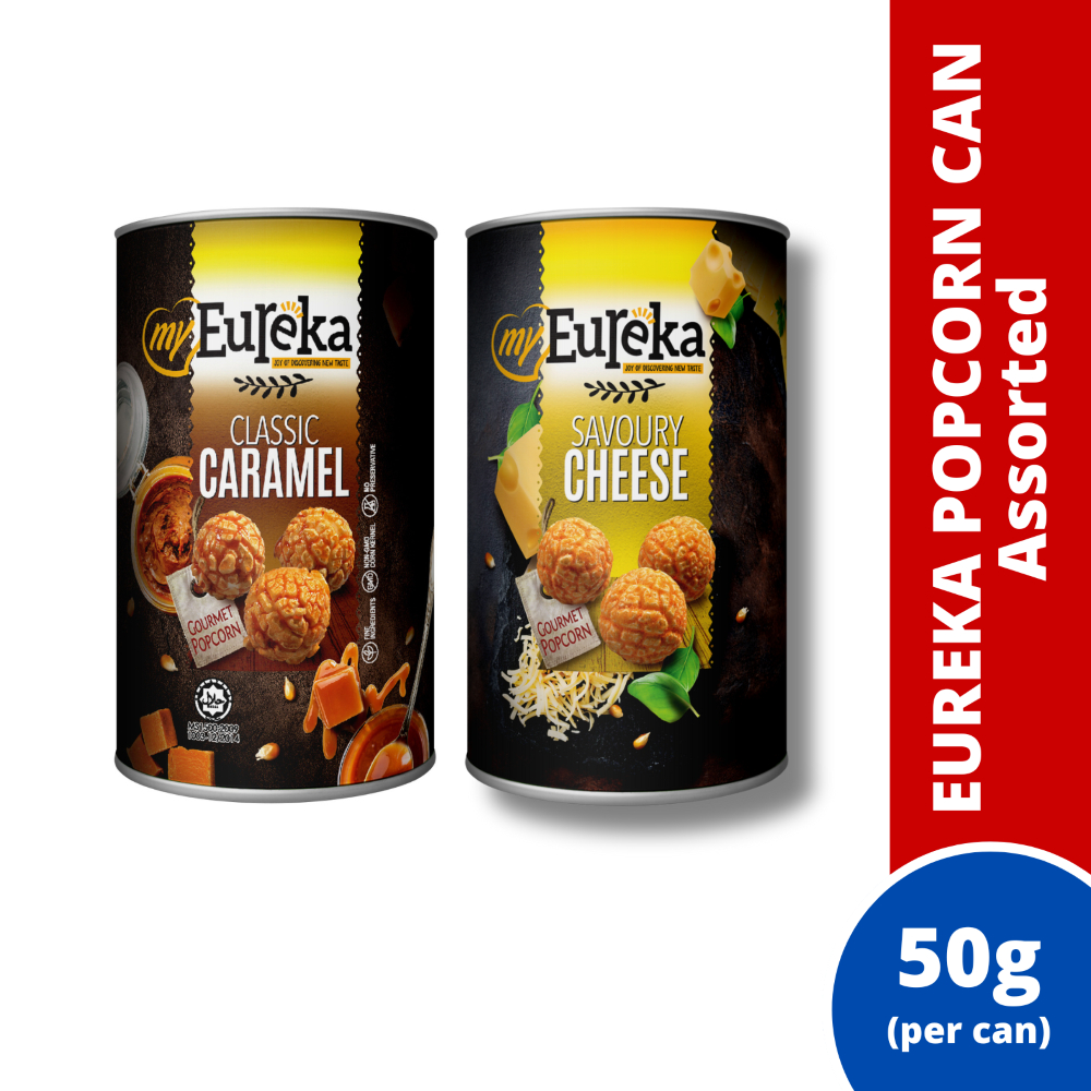 Eureka Popcorn Paper Can Assorted Flavor (50 g) | Shopee Singapore