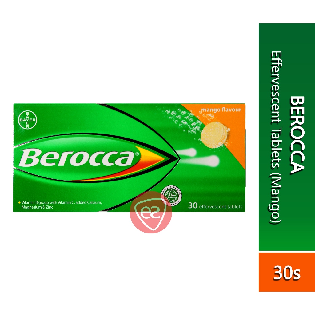 Berocca Effervescent Tablets Mango Flavour (30s) | Shopee Singapore