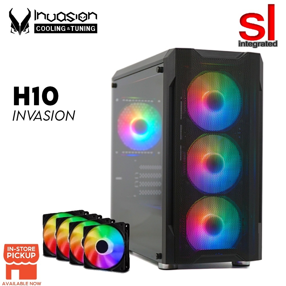 Invasion H-10 Micro-ATX Gaming Casing with ARGB Fans Option | Shopee ...