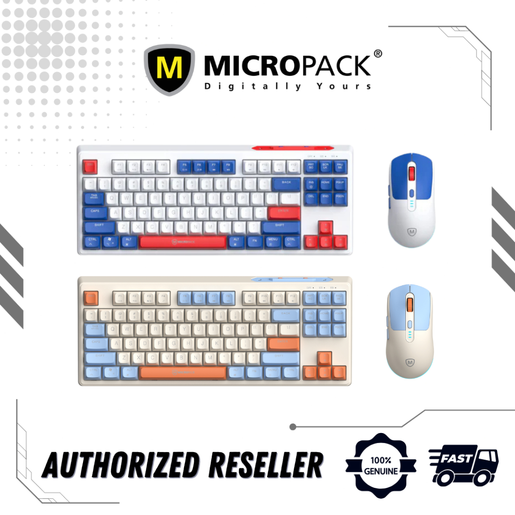 Micropack 2.4G Rechargeable Silent Wireless Keyboard and Mouse Combo - KM-269W | Shopee Singapore