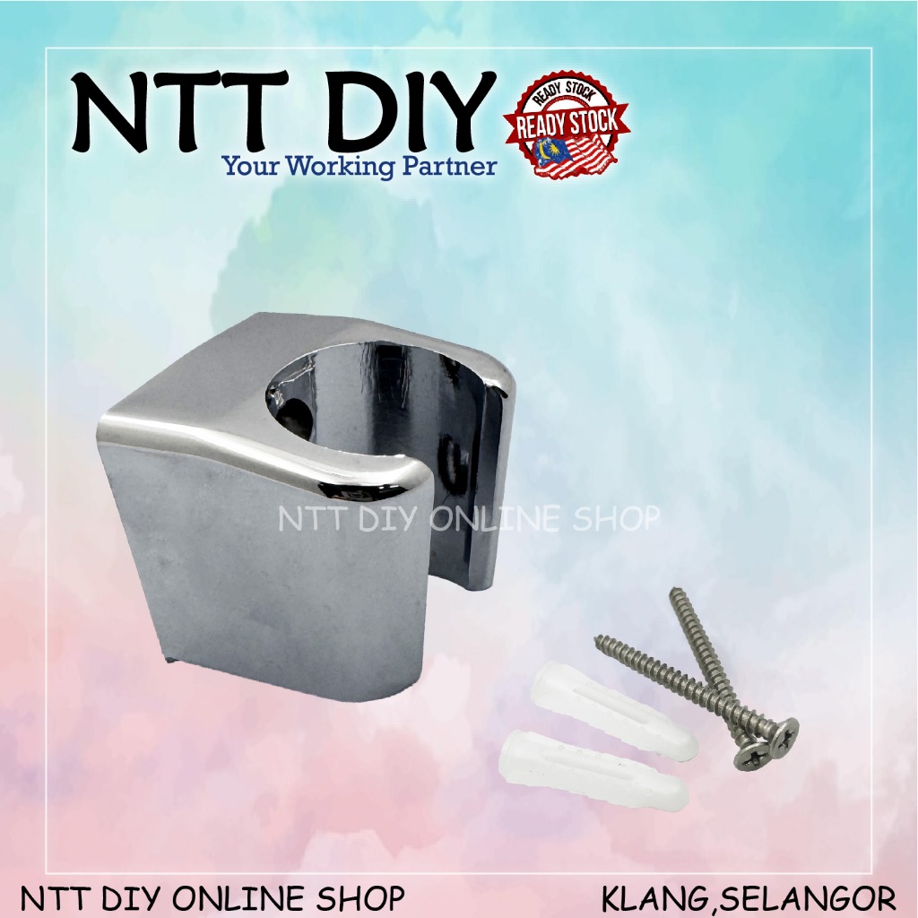 NTT DIY ABS Chrome Bidet Holder Wall Mount Shower Bidet Holder for ...