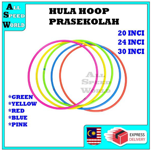 HULA HOOP RING PVC 30 / 24 / 20 INCH / JUNIOR RATTAN ROLL/ TADIKA/ PRE ...