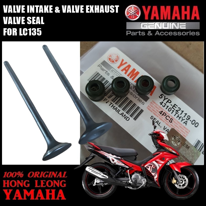 YAMAHA LC135 VALVE INTAKE EXHAUST VLAVE SEAL HONG LEONG YAMAHA | Shopee ...