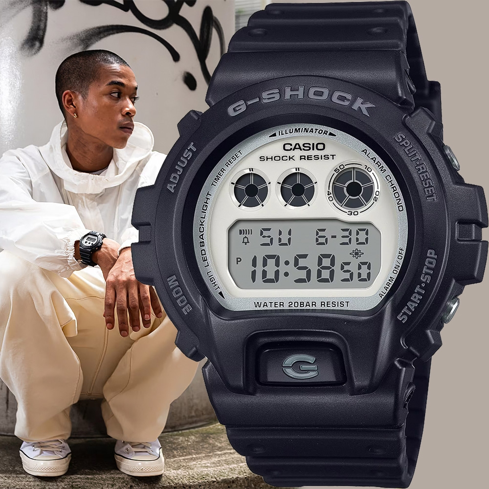 CASIO G-SHOCK DW-6900WD-1 DW-6900WD DW-6900 DW-6900 PANDA WHITE DIGITAL ...