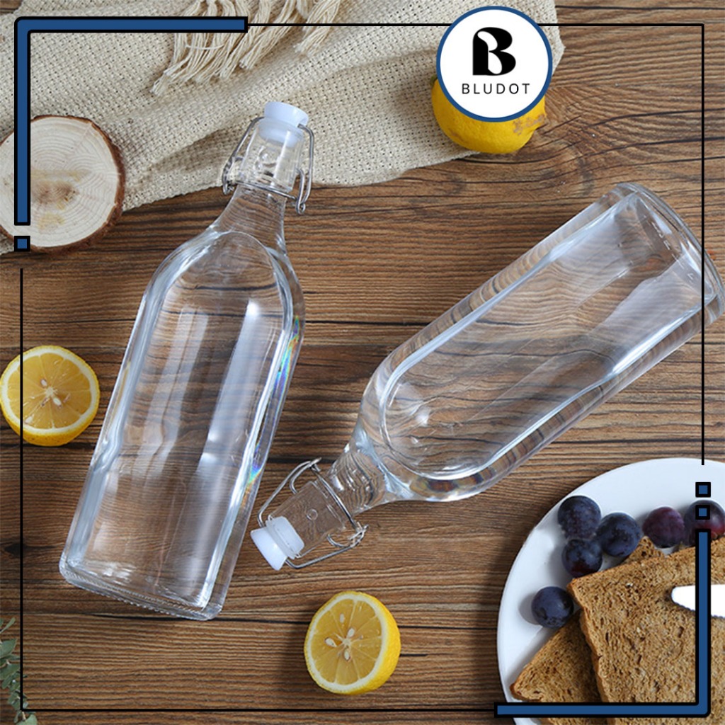 GLASS BOTTLE WITH STOPPER GLASS JAR WITH LID BOTOL AIR KACA BOTTLE ...