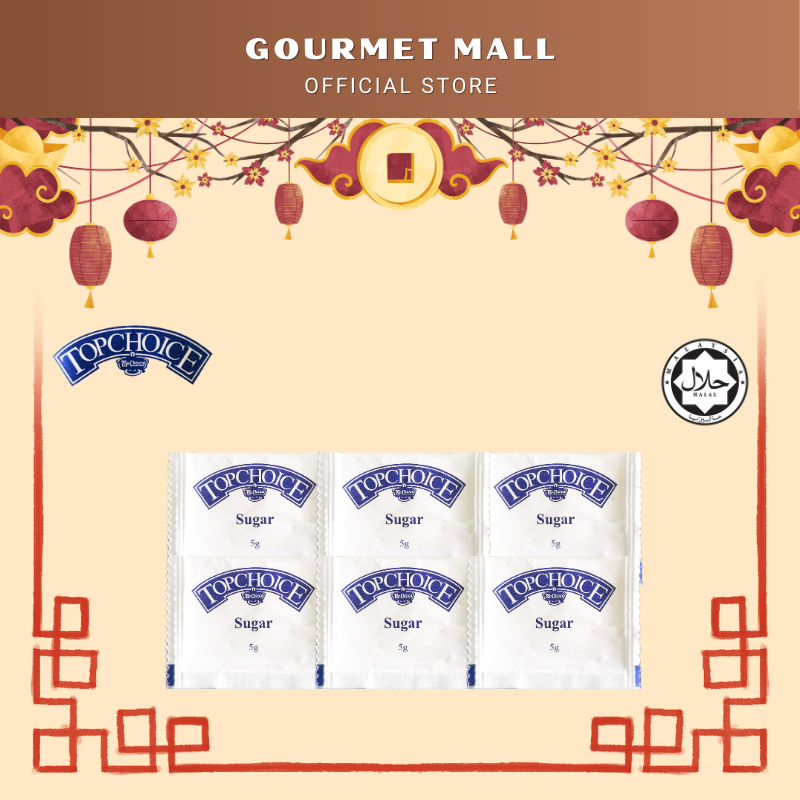 TopChoice White Sugar Sachet Gula Putih Paket 白糖 - 100/250 Sachets (5g ...