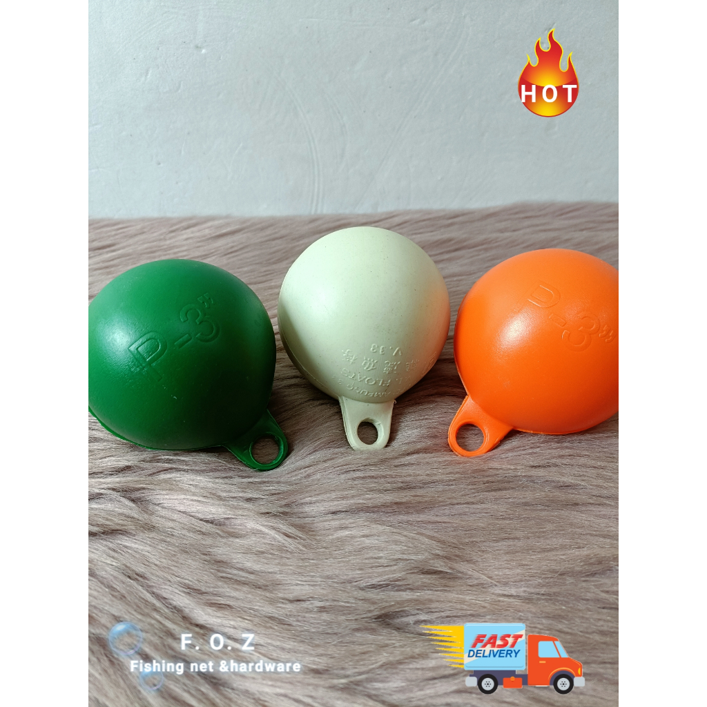 3 inch Round Buoy Trawl Net Buoy Crab Bubu 3 Colors Crab Float Fishing ...