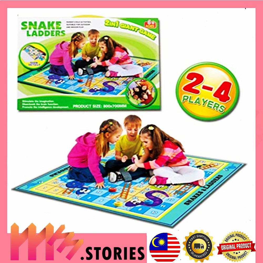 MM Stories Super Big Size Family Playing Mat 4D Snake & Ladders Games ...