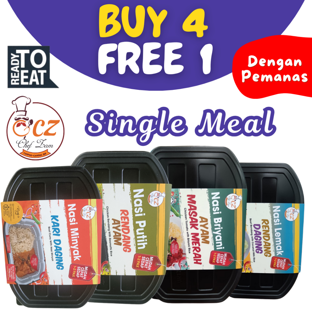 Chef Zam SET RICE WITH HEATING PACK TO EAT RTE Single Meal halal food | Shopee Singapore