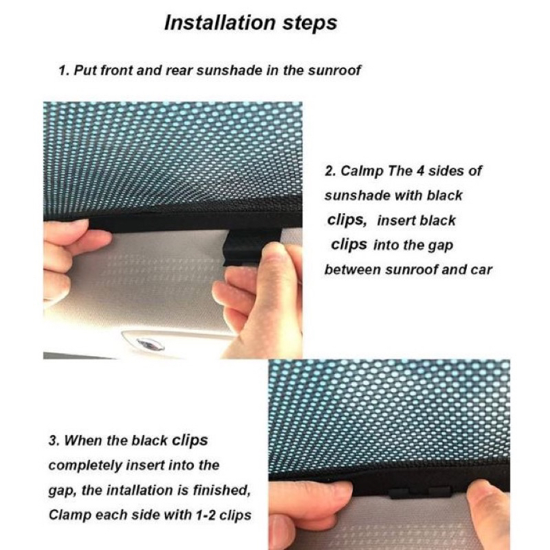 Car Rear Sunshade set clip (6pcs | Shopee Singapore