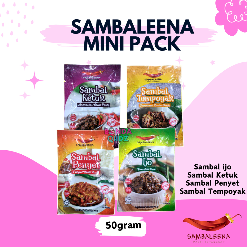 SAMBALEENA TRAVEL PACK | KETUK SAMBAL SPICY SAMBALEENA SAMBAL GREEN ...