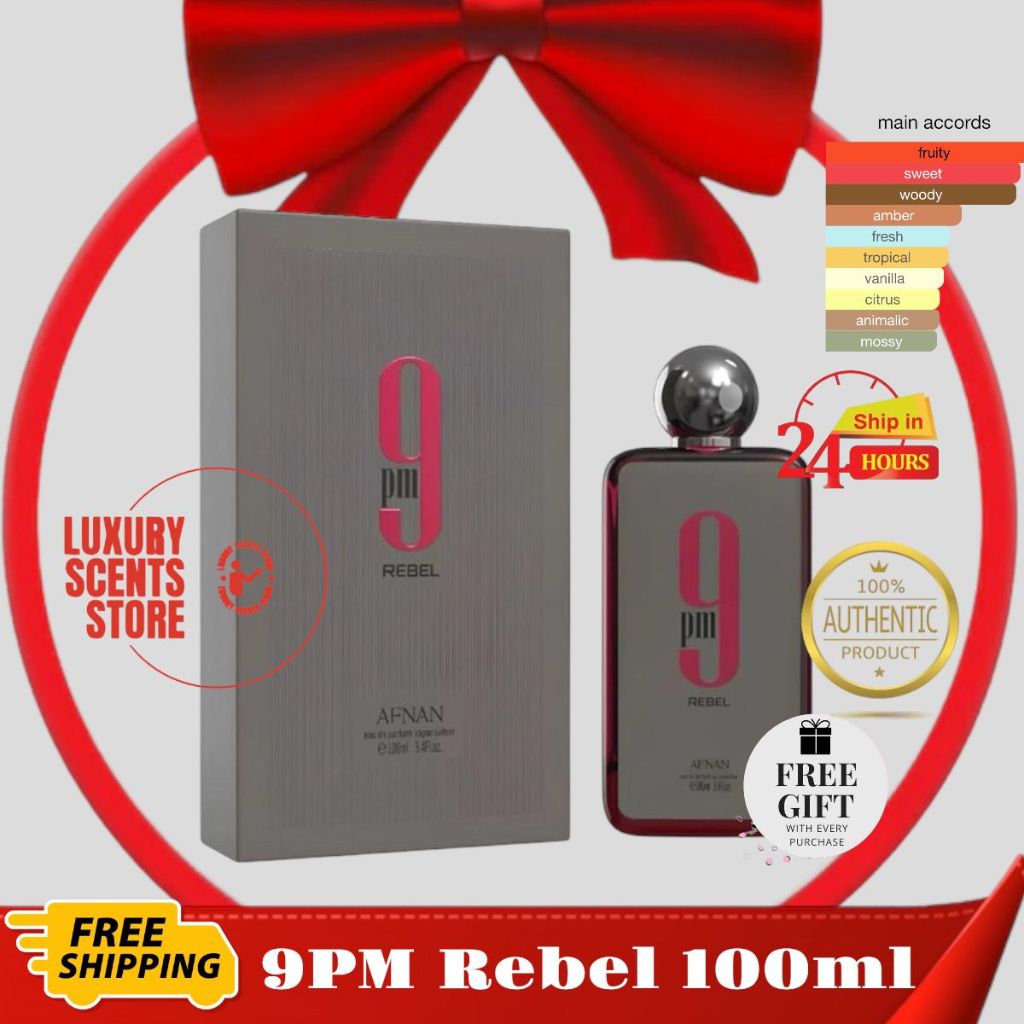 %Nine 9 Pm Rebel Eau De Parfum EDP 100 ml perfume For male & Female | Shopee Singapore