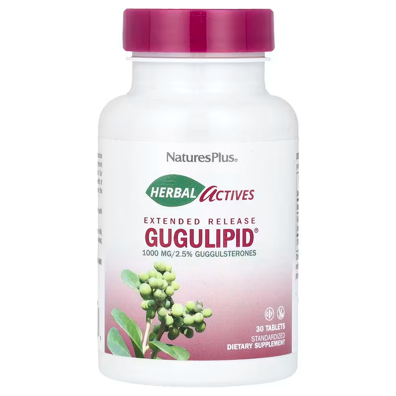 NaturesPlus, Herbal Actives, Gugulipid , Extended Release, 1,000 mg, 30 ...