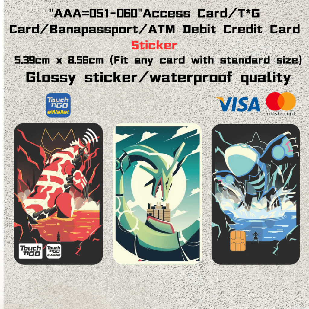 Pokemon Art Access Card/Touch ‘n Go TNG Card/Banapassport/ATM Debit ...