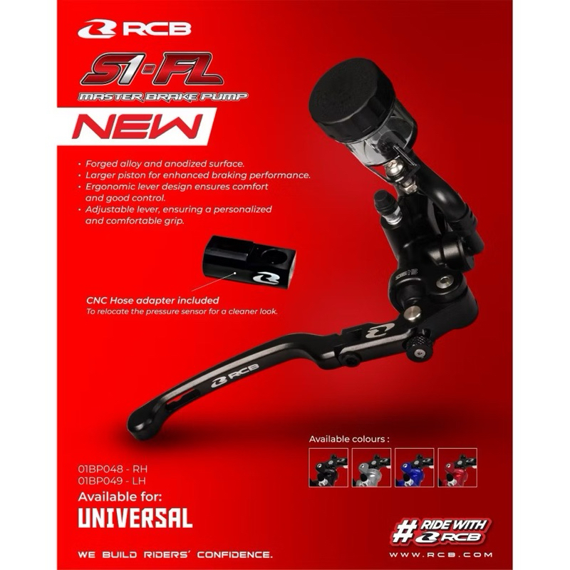 RCB FORGED MASTER PUMP S1 - 14MM & 17MM (KIRI DAN KANAN) LEFT HAND ...