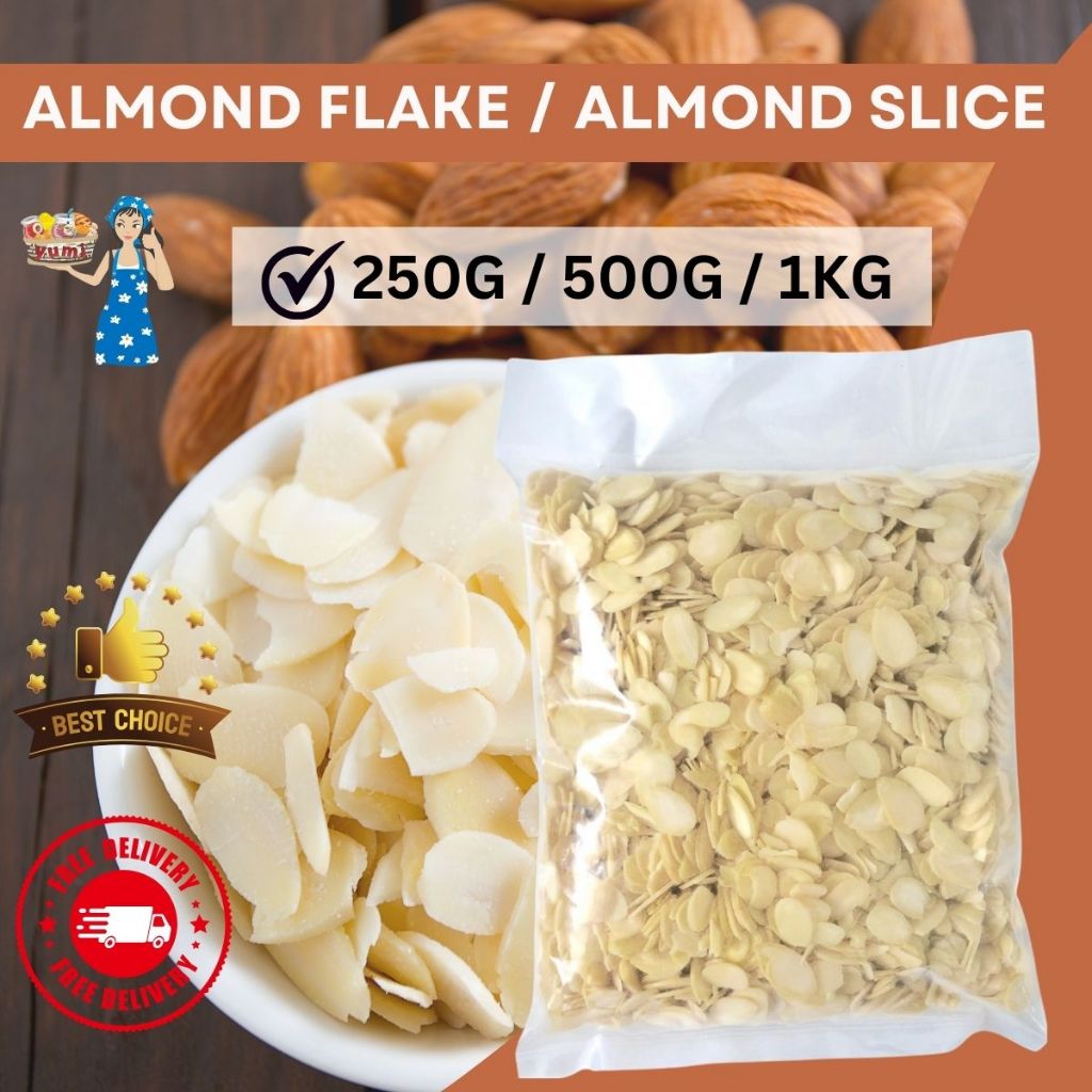 ALMOND FLAKE / ALMOND SLICE (250G/500G/1KG) | Shopee Singapore