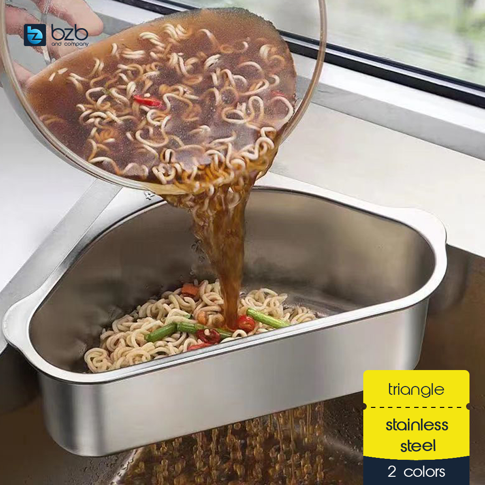 Stainless Steel Kitchen Sink Strainer Triangle Corner Drain Filter Wash ...