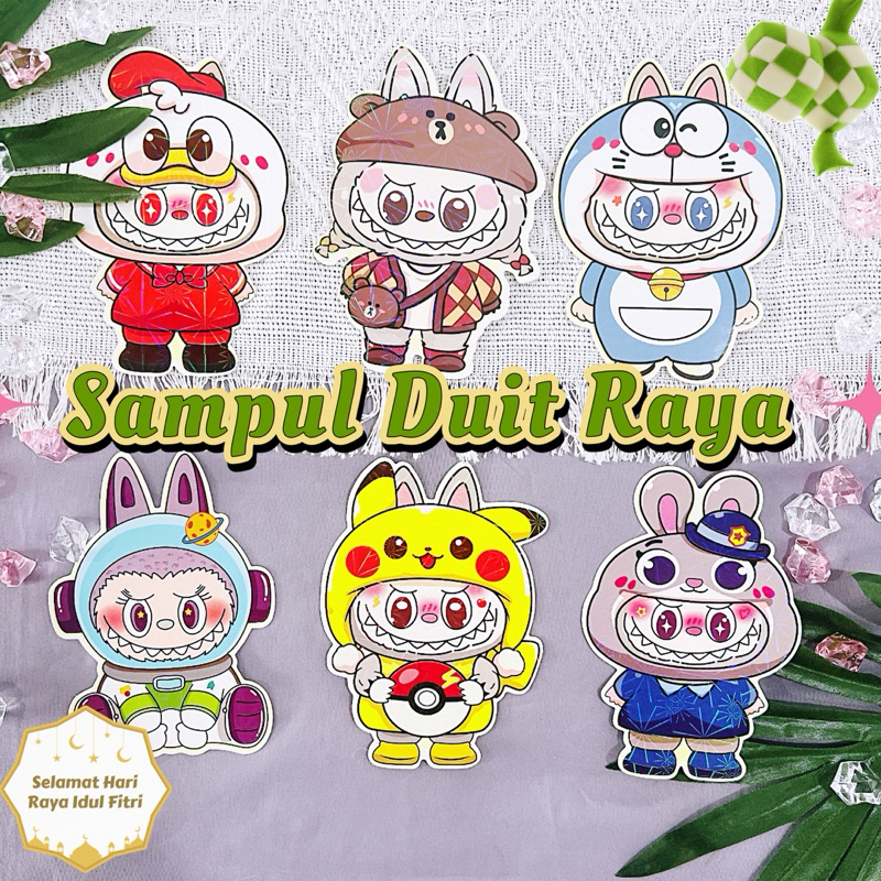 Labubu Envelope New Year Angpao Bronzing Cartoon Creative Red Packet ...