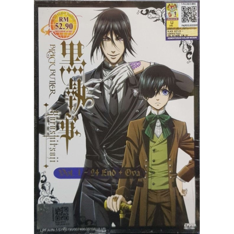 Black Butler Kuroshitsuji - Vol.1-24 End + Ova (DVD) | Shopee Singapore