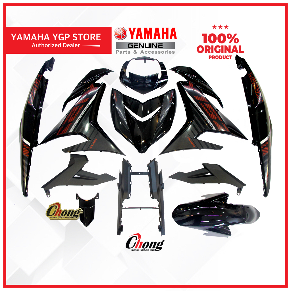 Yamaha Y15ZR Ysuku V1 Body Cover Set & Sticker (Hitam First Model) HLY ...