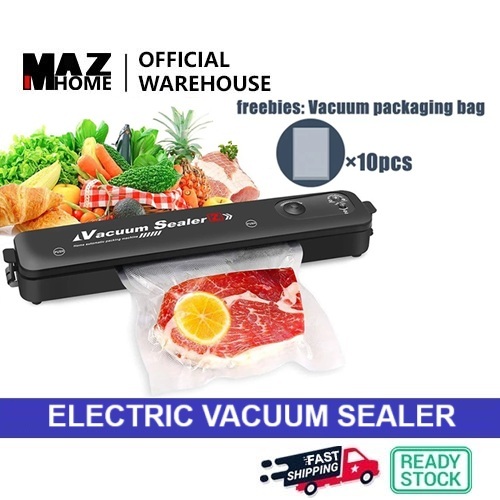 【Maz HOME】Touch Button Electric Vacuum Sealer Food Packing Wrapping ...
