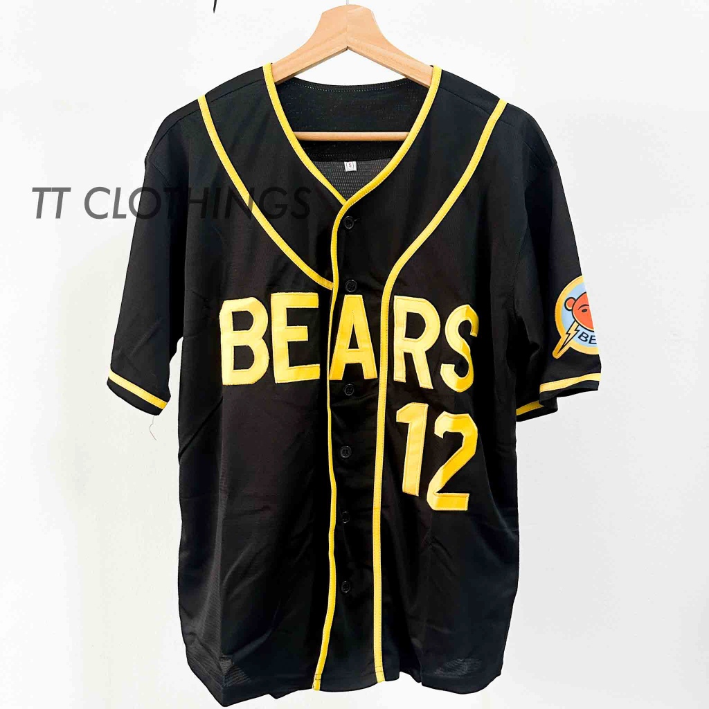 Baseball Jersey MLB Bad News Bears 12 BLACK Tanner Boyle Movie 1976 ...