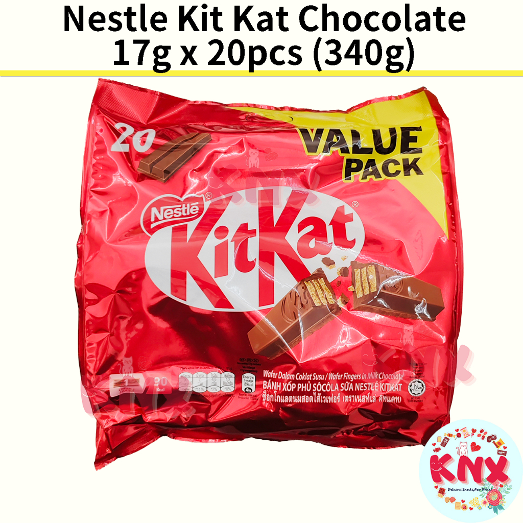 Nestle Kit Kat Wafer Fingers in Milk Chocolate 17g x 20pcs 340g ...